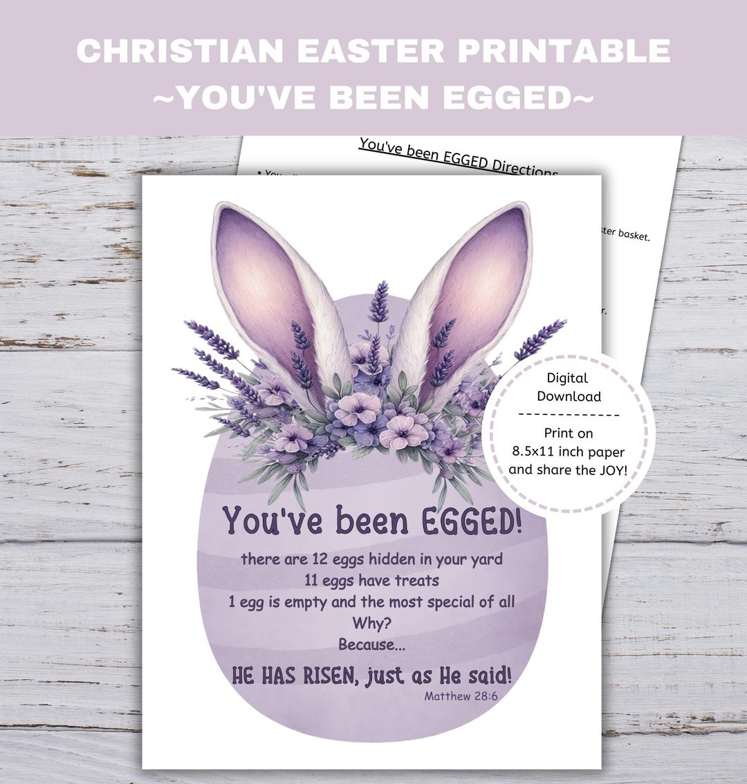 You've Been Egged, Matthew 28:6, Christian Egged Game, for Neighbors ...