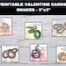 Snake Valentine Cards, Printable Snakes Valentines, Printable Valentine ...