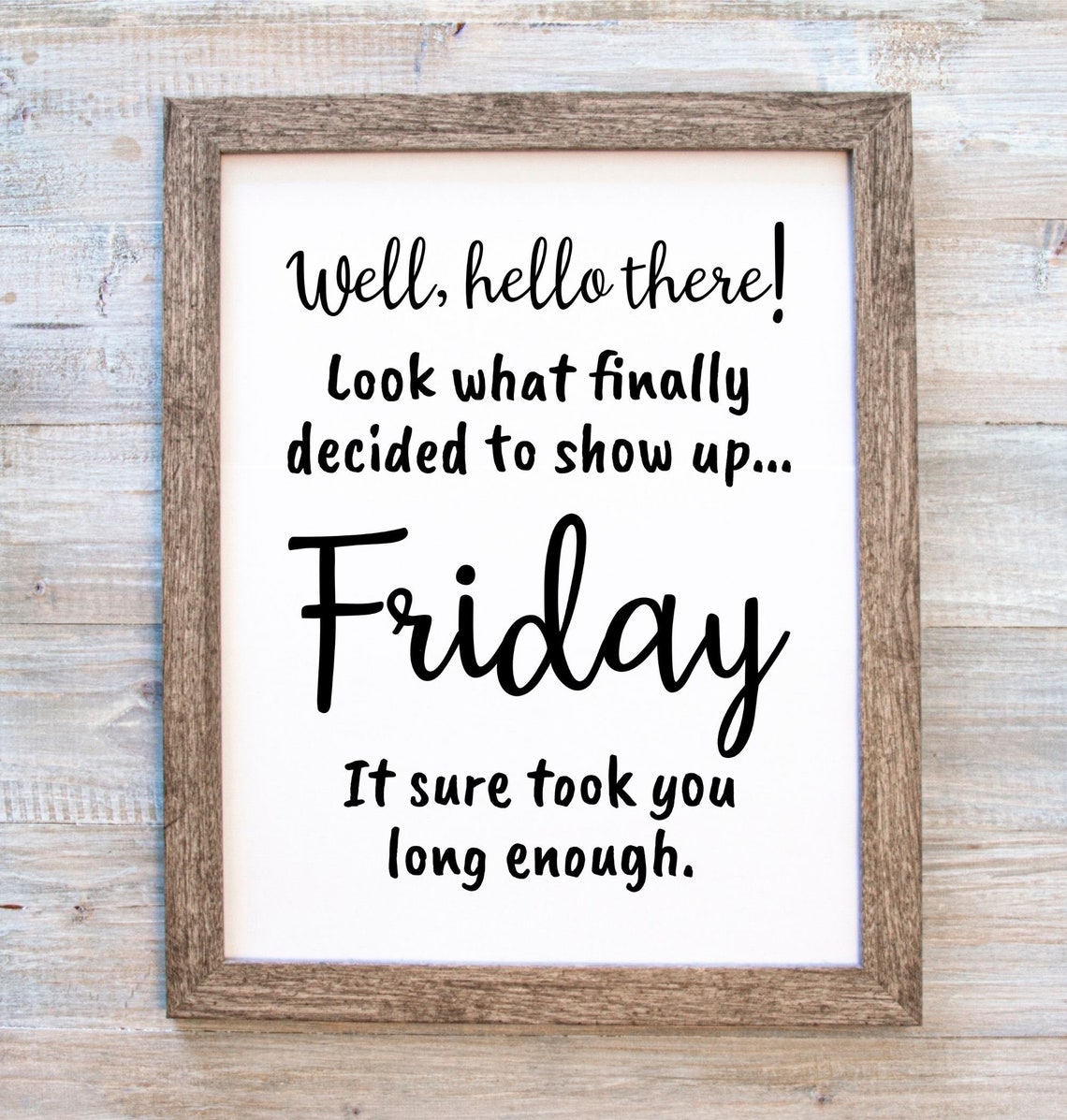 Friday Printable, Hello Friday Print, TGIF Printable, Funny Phrase ...
