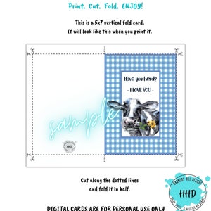Cow I Love You Card, Printable Cow Valentine Card, Cow Have You Herd I ...