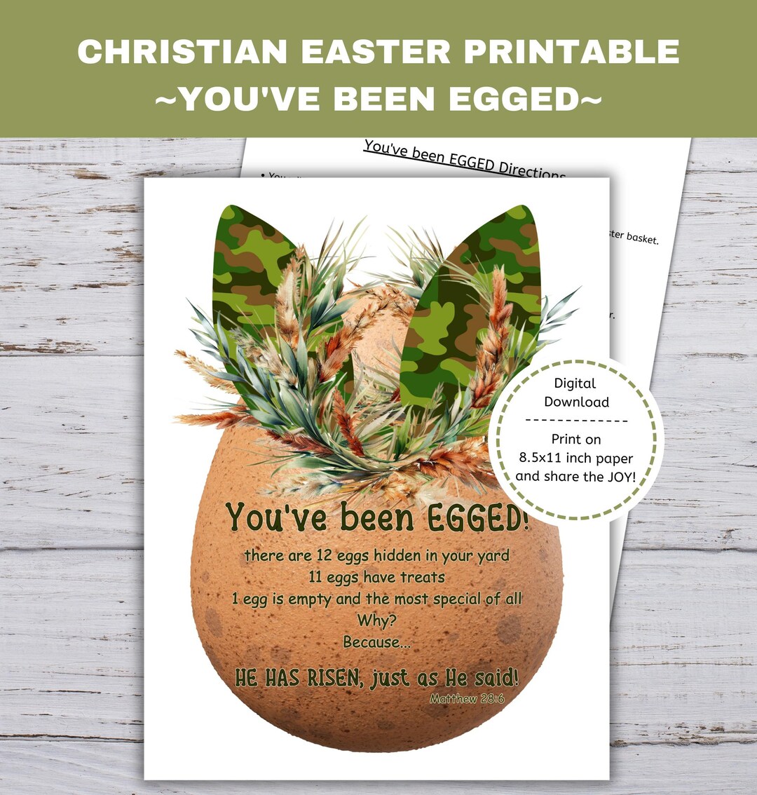 You've Been Egged, Matthew 28:6, Christian Egged Game, for Neighbors ...