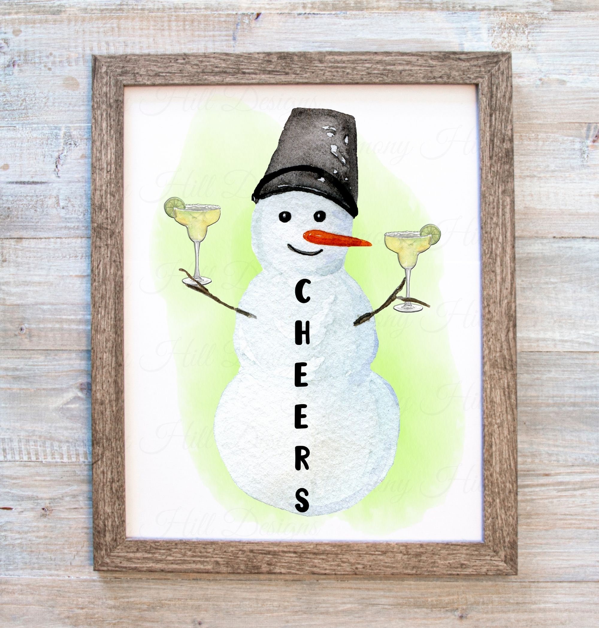 Cheers Margarita Printable, Cheers Snowman Design, Snowman Sublimation ...