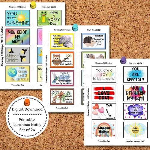 Joke Lunch Box Notes for Kids Lunchbox Notes Lunchbox Note - Etsy