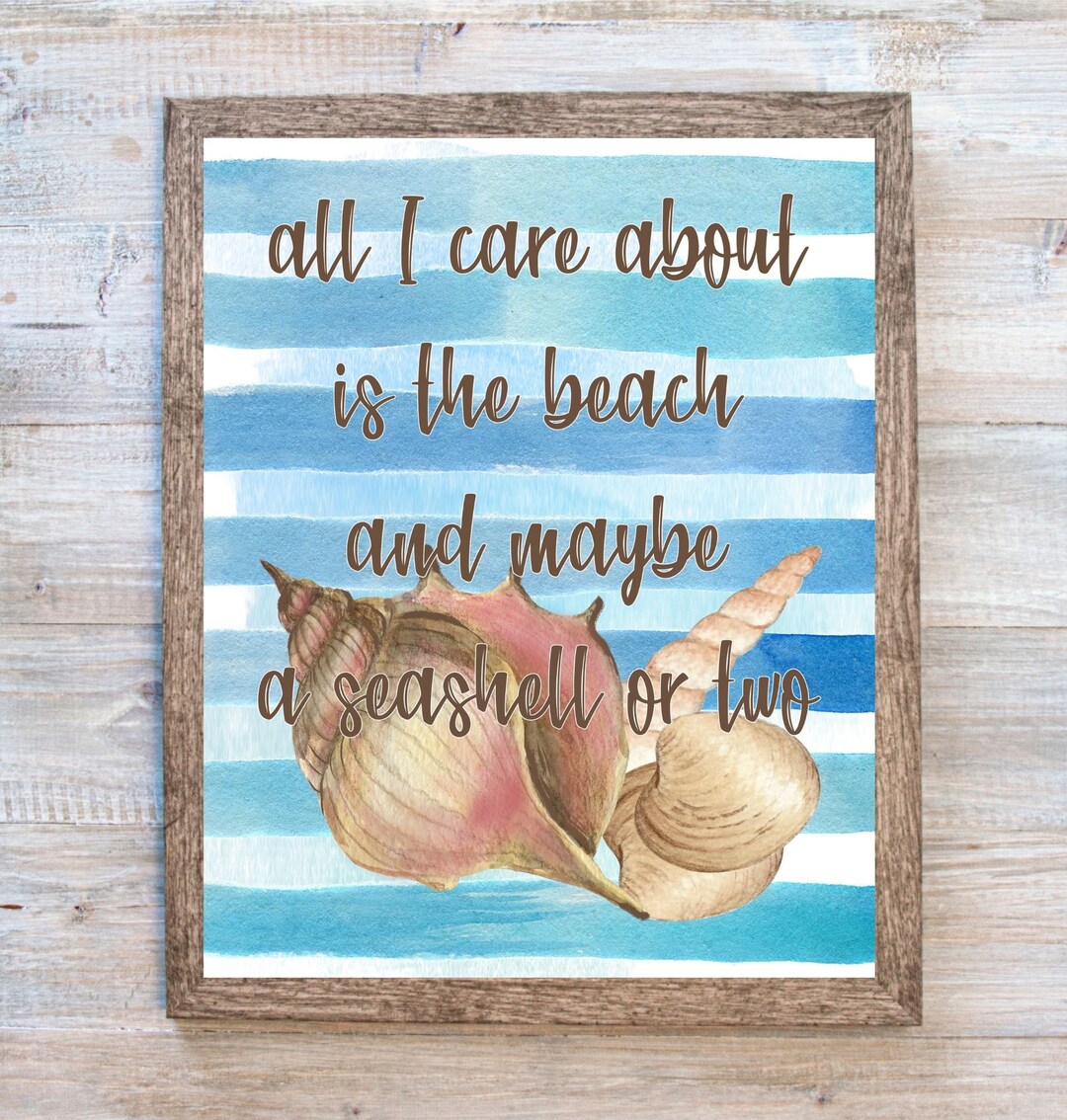 Seashell Printable, Beach Seashell Print, Beach Printable, Beach Wall ...