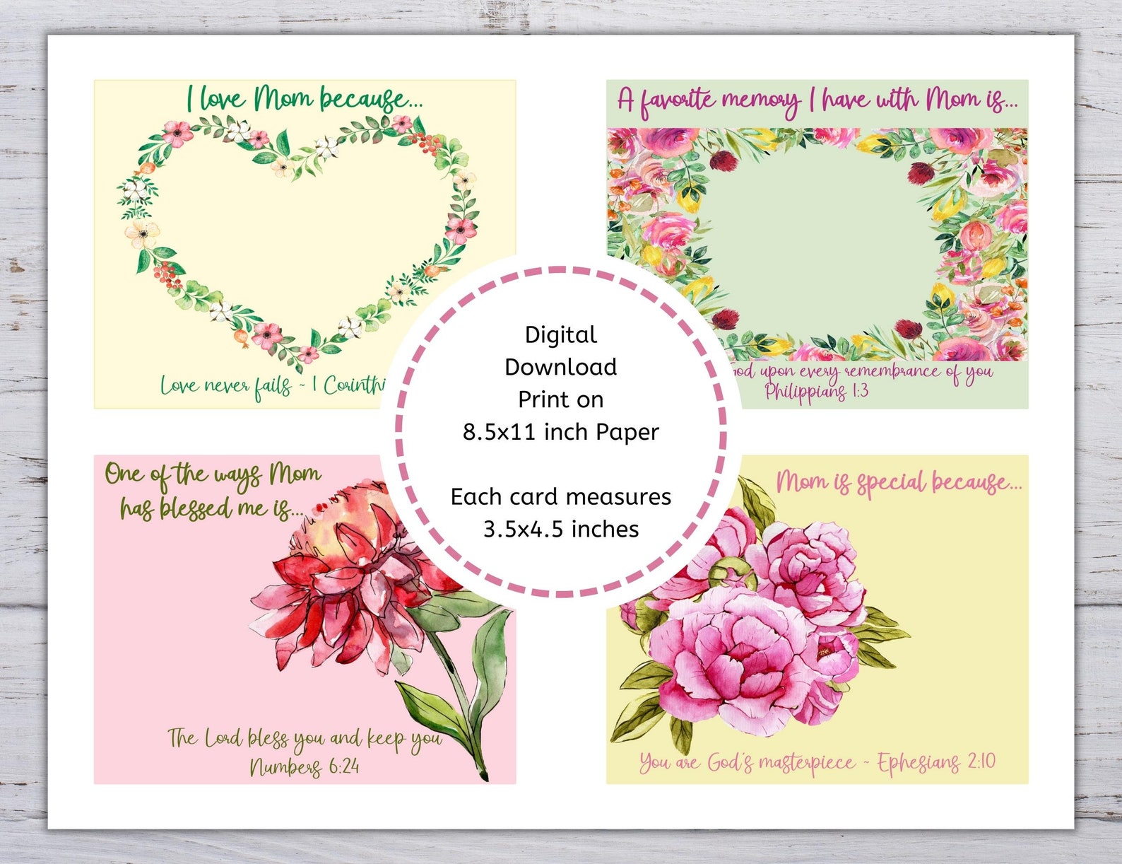 Printable Blessing Cards, Blessing Cards, Blessing Cards for Mom ...