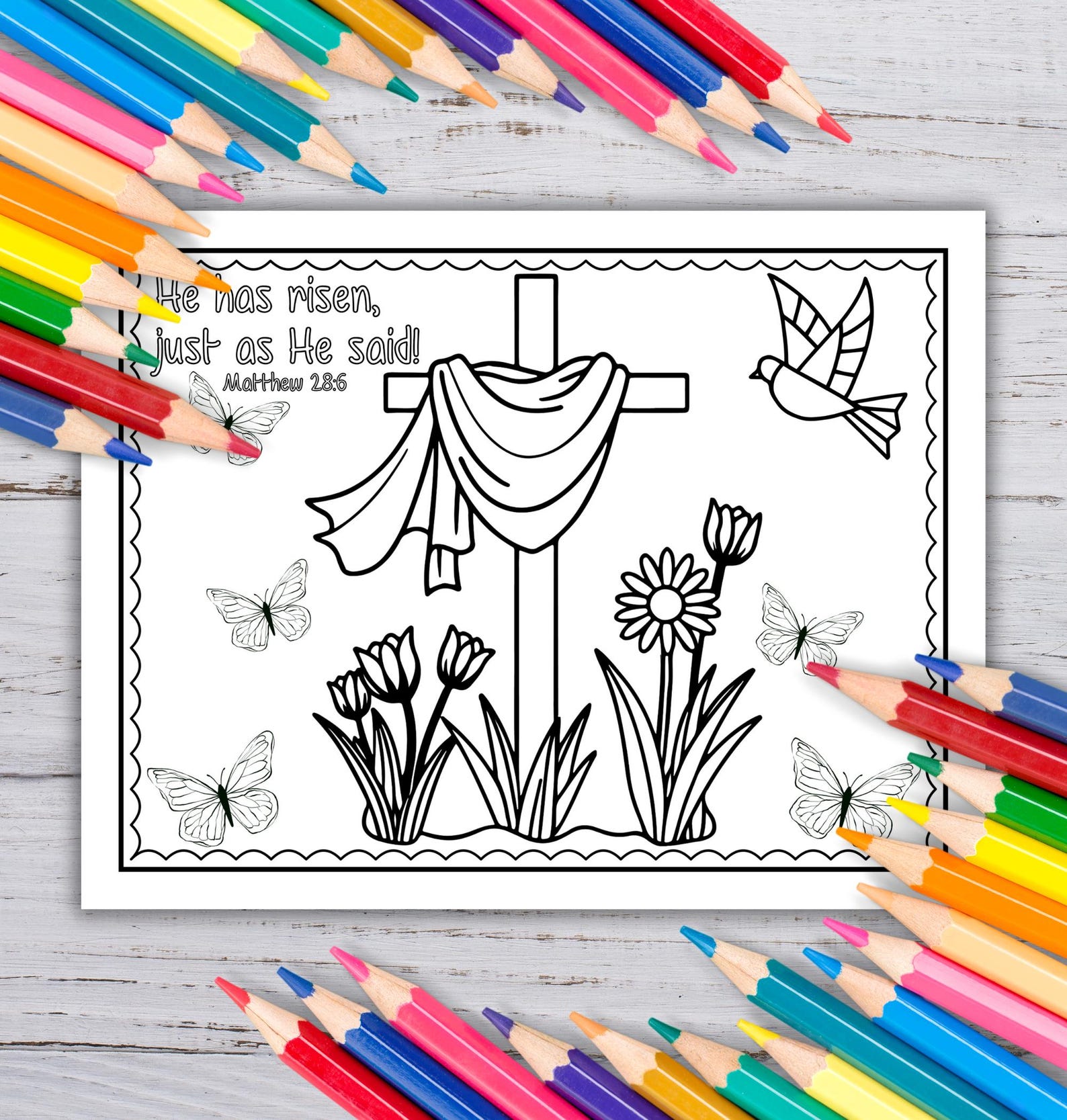 Printable Easter Placemat, Christian Placemat, Christian Easter ...