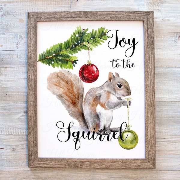 Joy to the Squirrel - Etsy