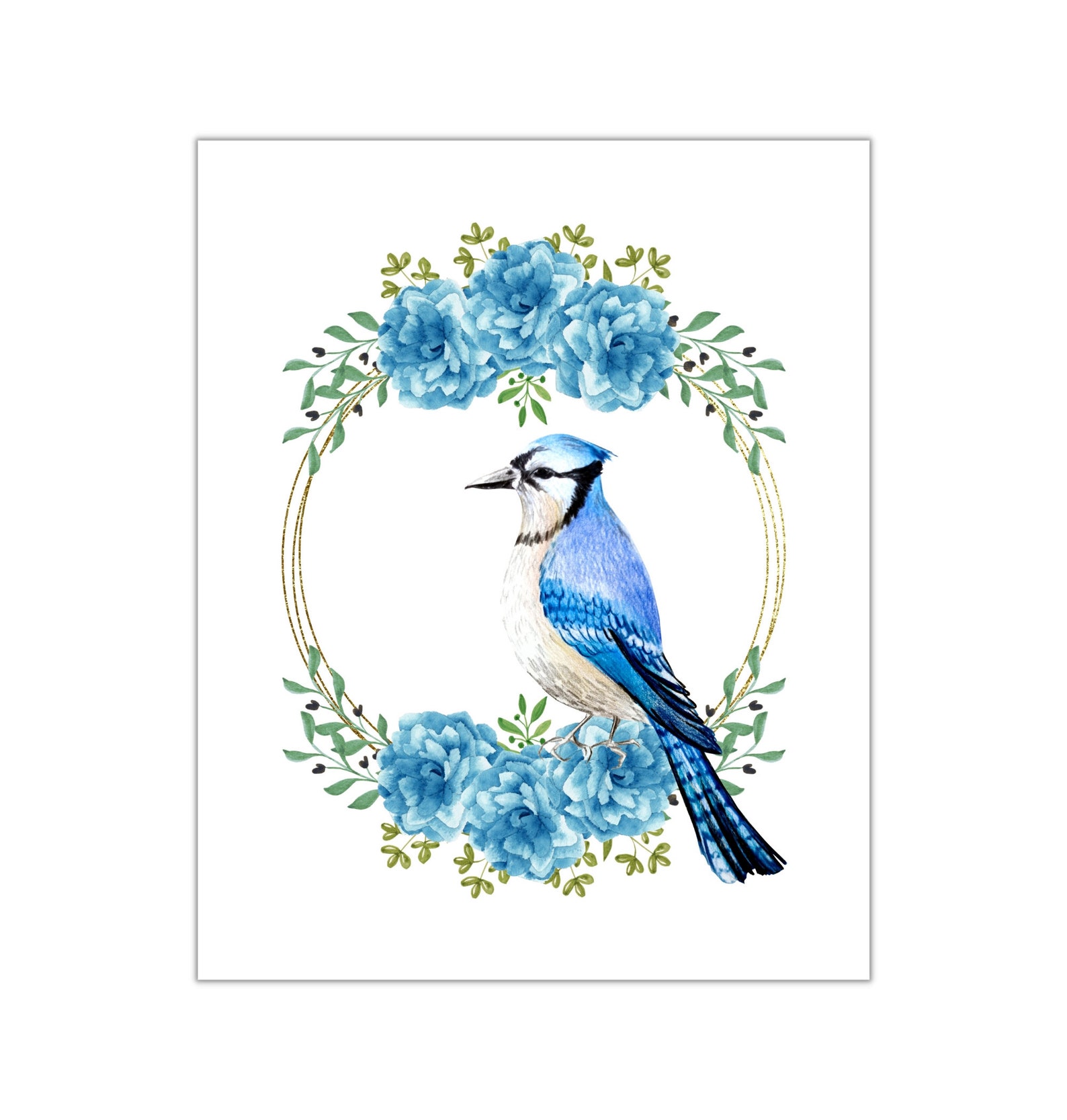 Blue Jay Printable, Blue Jay Print, Blue Jay Decor, Blue Jay Bird Wall ...