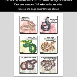 Snake Valentine Cards, Printable Snakes Valentines, Printable Valentine ...