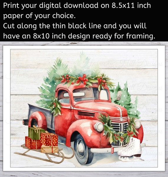 Vintage Truck Christmas Printables Stupell Industries Merry Christmas