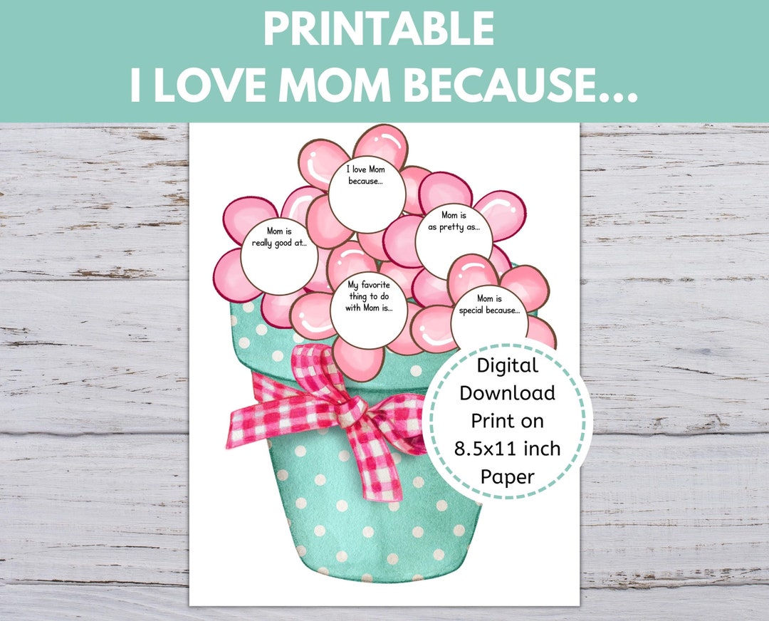 All About Mom Printable, Mothers Day Printable, All About Mom From ...