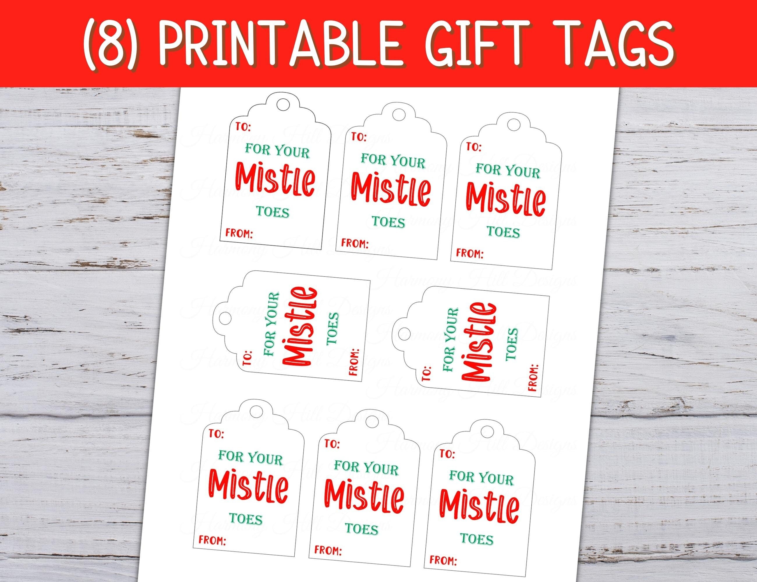 Mistletoes Gift Tag Printable
