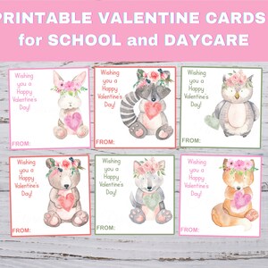 Baby Animal Valentines, Printable Baby Animal Valentines, Valentine ...