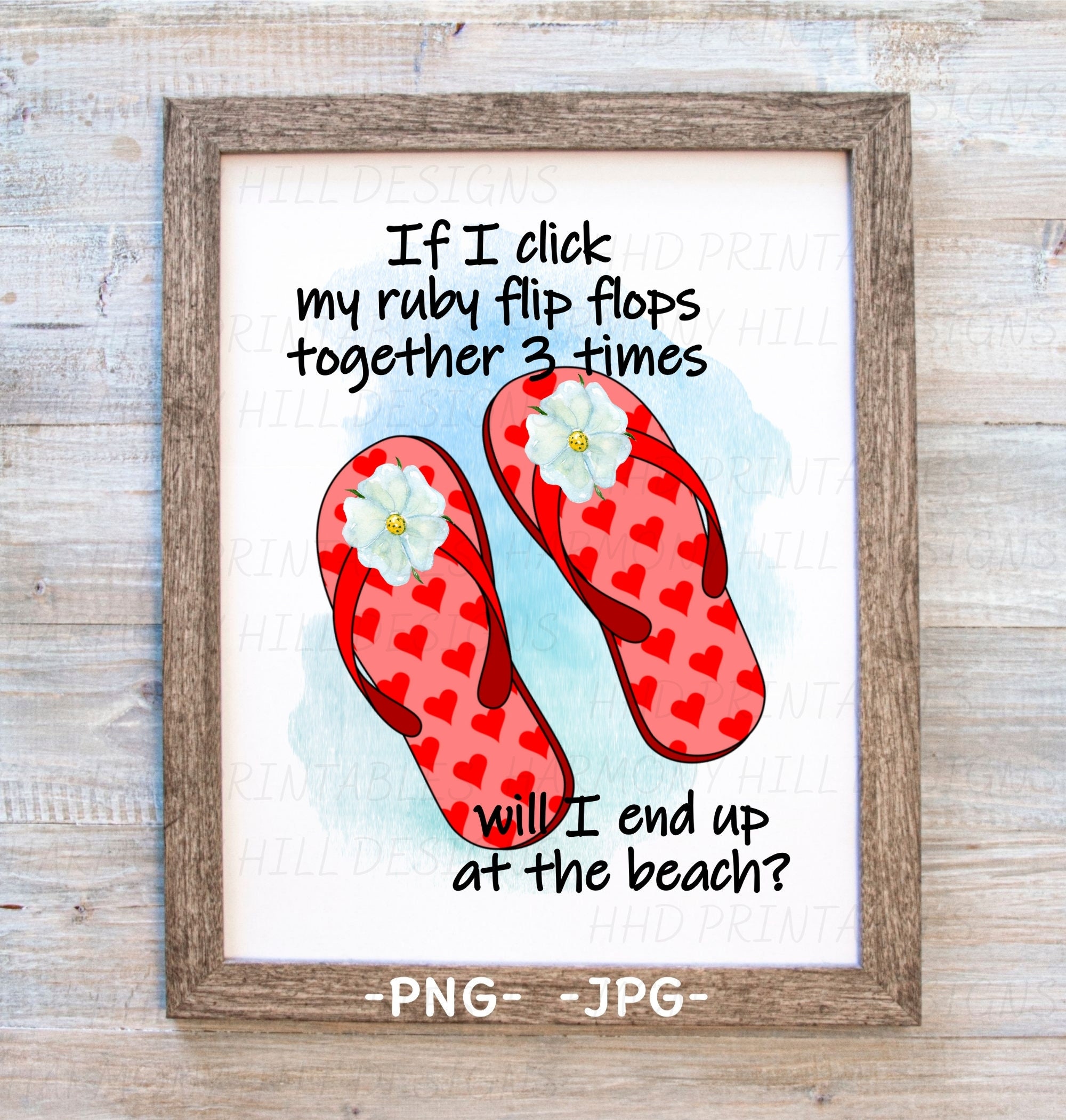 Flip Flops Printable, Flip Flops Beach, Beach Lover Print, Flip Flops ...