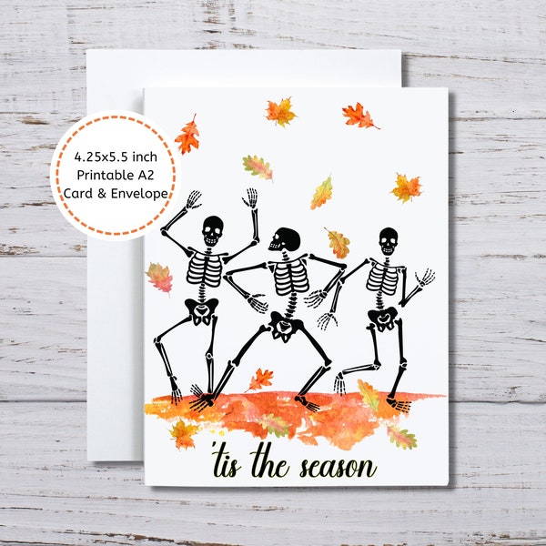 Funny Skeleton Card - Etsy