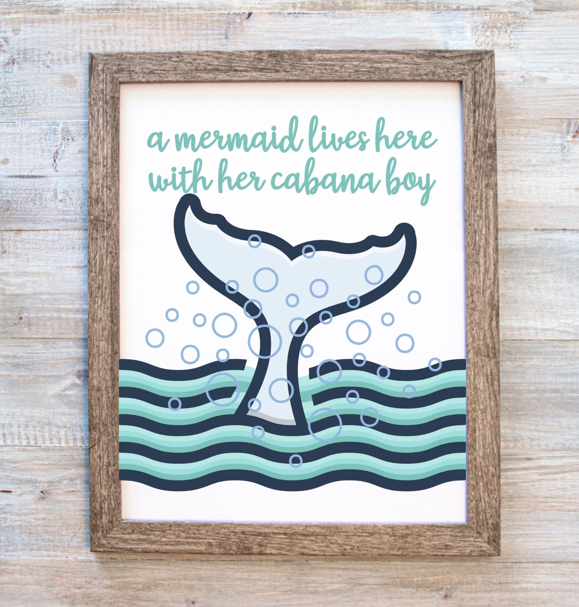 Mermaid Printable, Mermaid Sign, Mermaid Tail Print, A Mermaid Lives ...