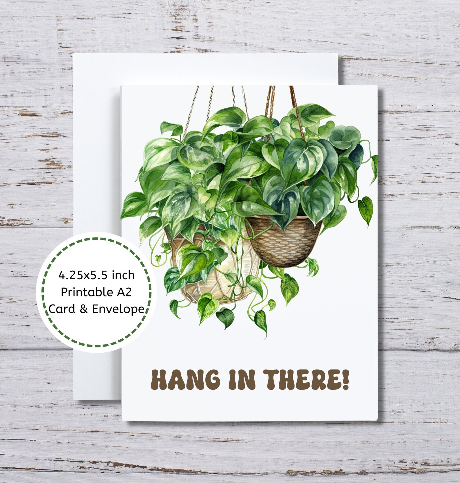 Hang in There Card, Printable Encouragement Card, Sobriety Card ...