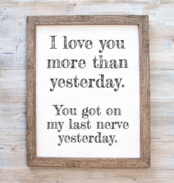 Love Print Funny Love Printable Love Wall Art I Love You | Etsy