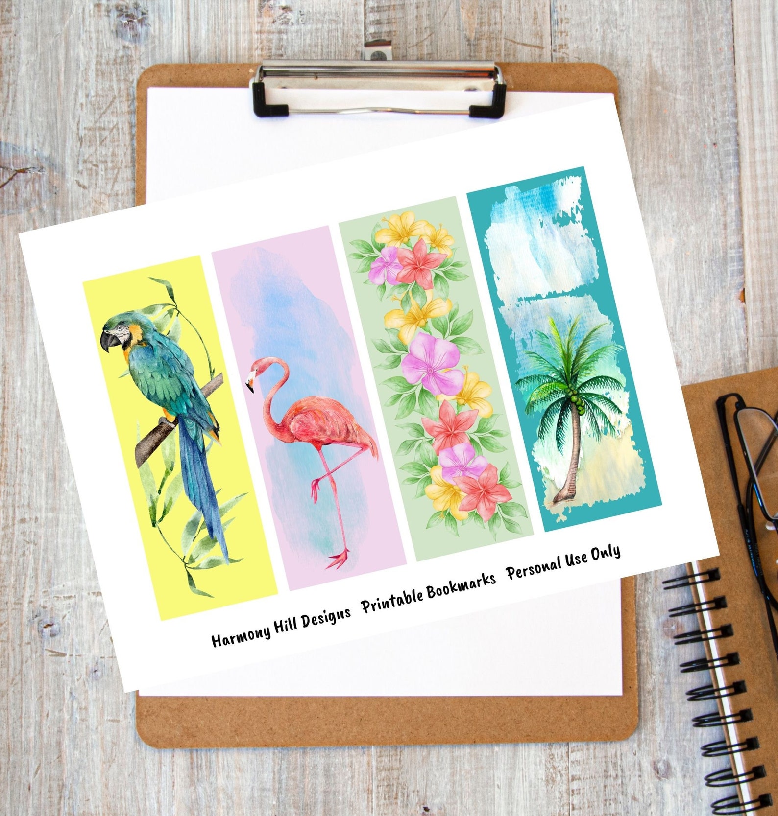Tropical Bookmarks Ready to Print Bookmarks Printable - Etsy