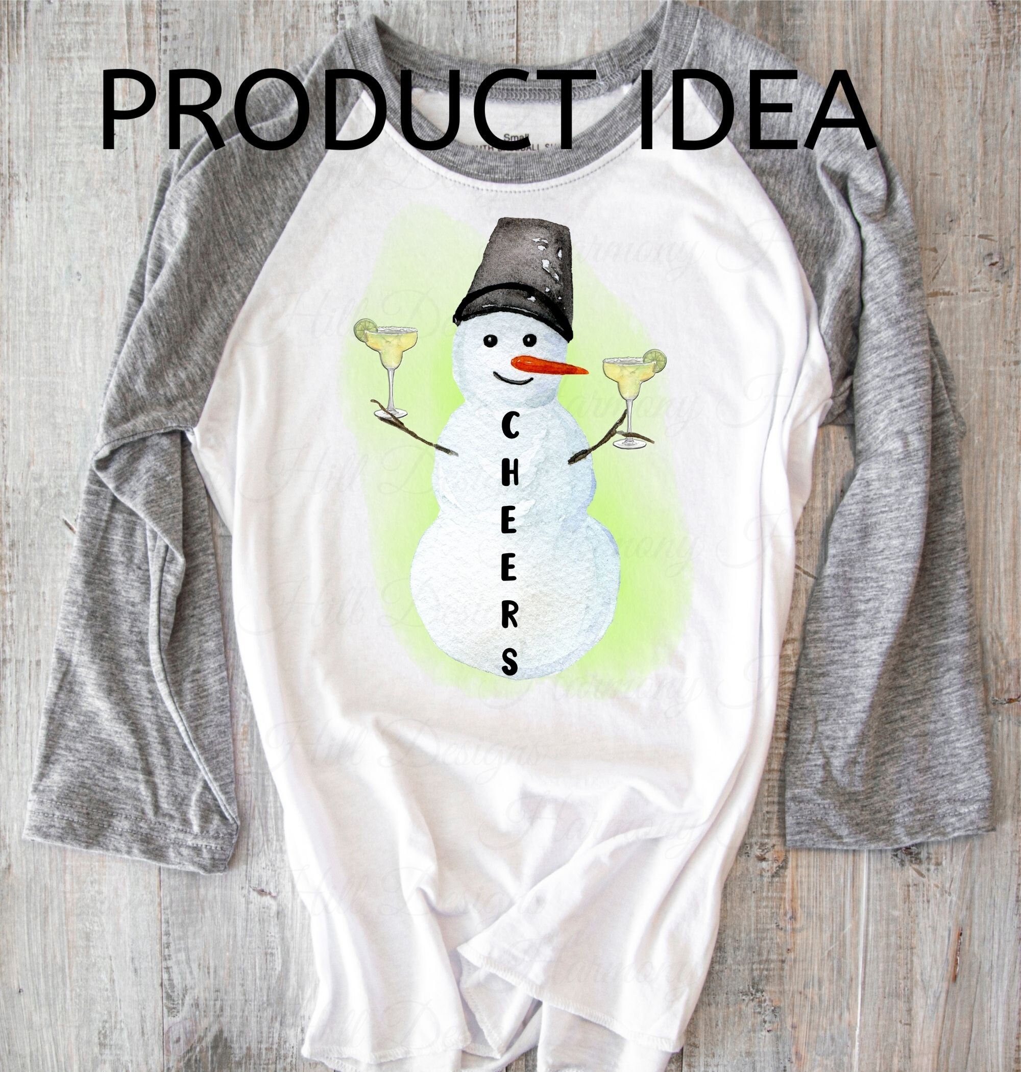 Cheers Margarita Printable, Cheers Snowman Design, Snowman Sublimation ...