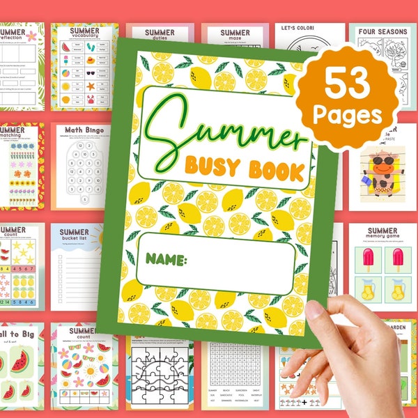 Summer Worksheets for Kids - Etsy