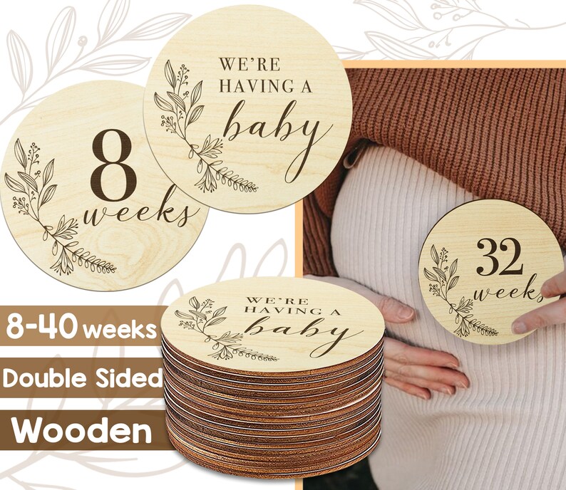 Pregnancy Weeks Milestone Signs Expecting Bump Pictures - Etsy