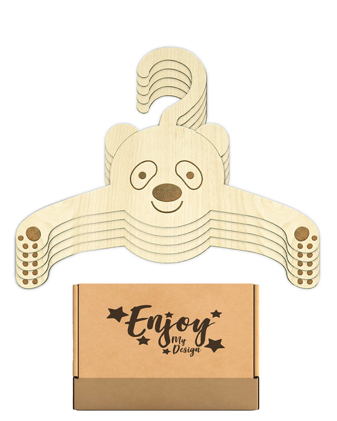 Wooden Baby Animal Hanger Wooden Kids Hangers Baby Shower - Etsy