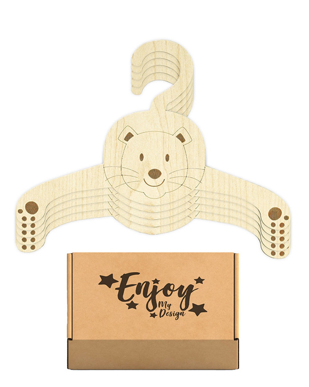 Wooden Baby Animal Hanger, Wooden Kids Hangers Baby Shower Gift Bunny ...