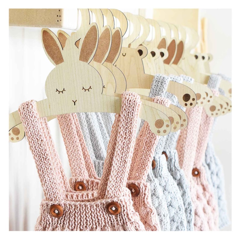 Wooden Baby Animal Hanger Wooden Kids Hangers Baby Shower - Etsy