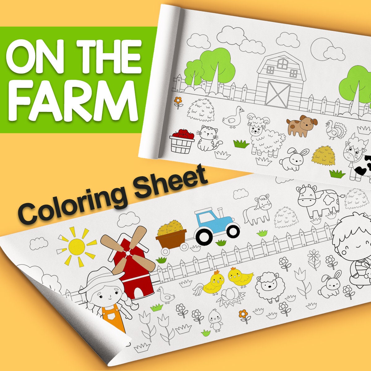 GIANT Coloring Poster for Kids or Table Cover | Kids Coloring ...