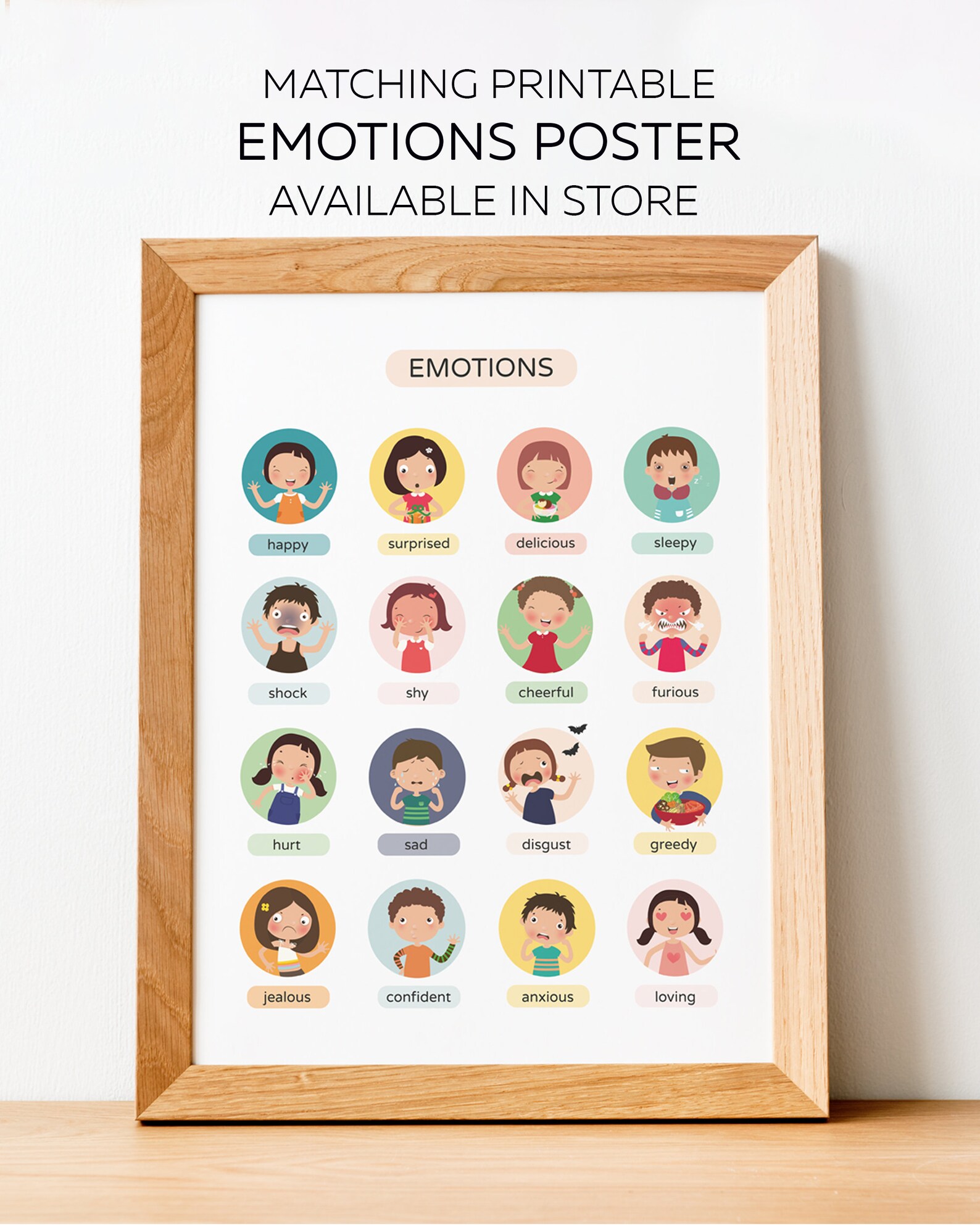 Emotions Flashcards Montessori Feelings Chart Feelings - Etsy