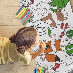 GIANT Coloring Poster for Kids or Table Cover | Kids Coloring ...