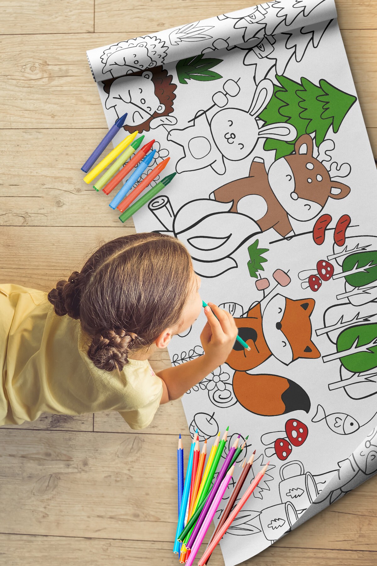 GIANT Coloring Poster for Kids or Table Cover Kids Coloring - Etsy