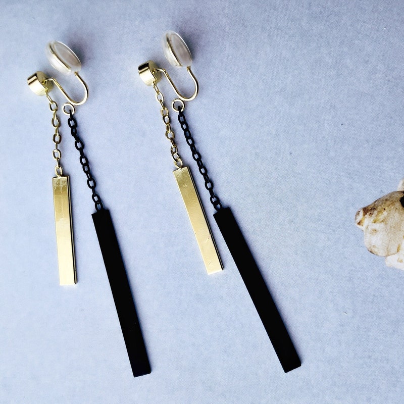 Chain Clip on Earrings - Etsy