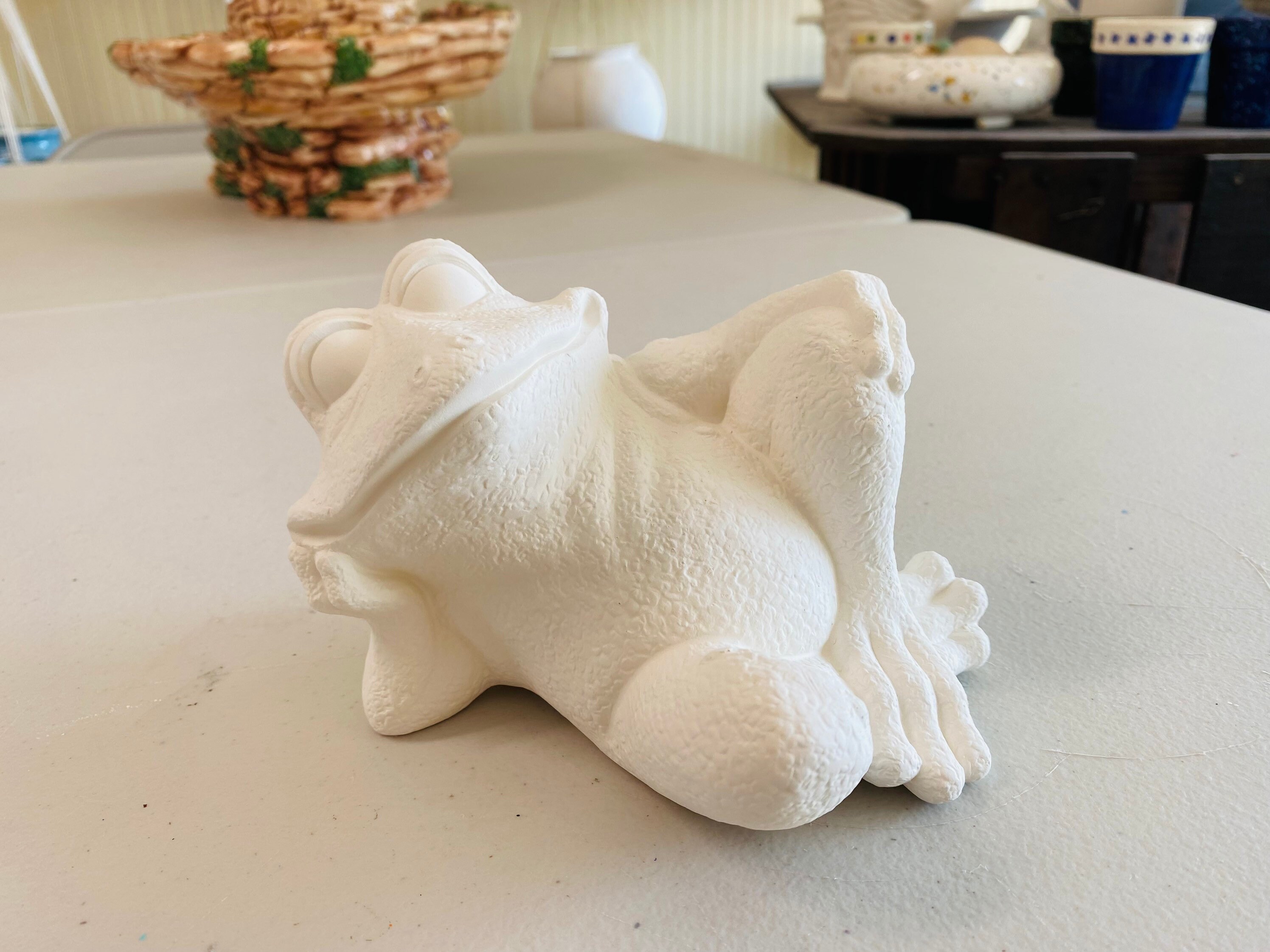 Posing ceramic garden frog 6 | Etsy