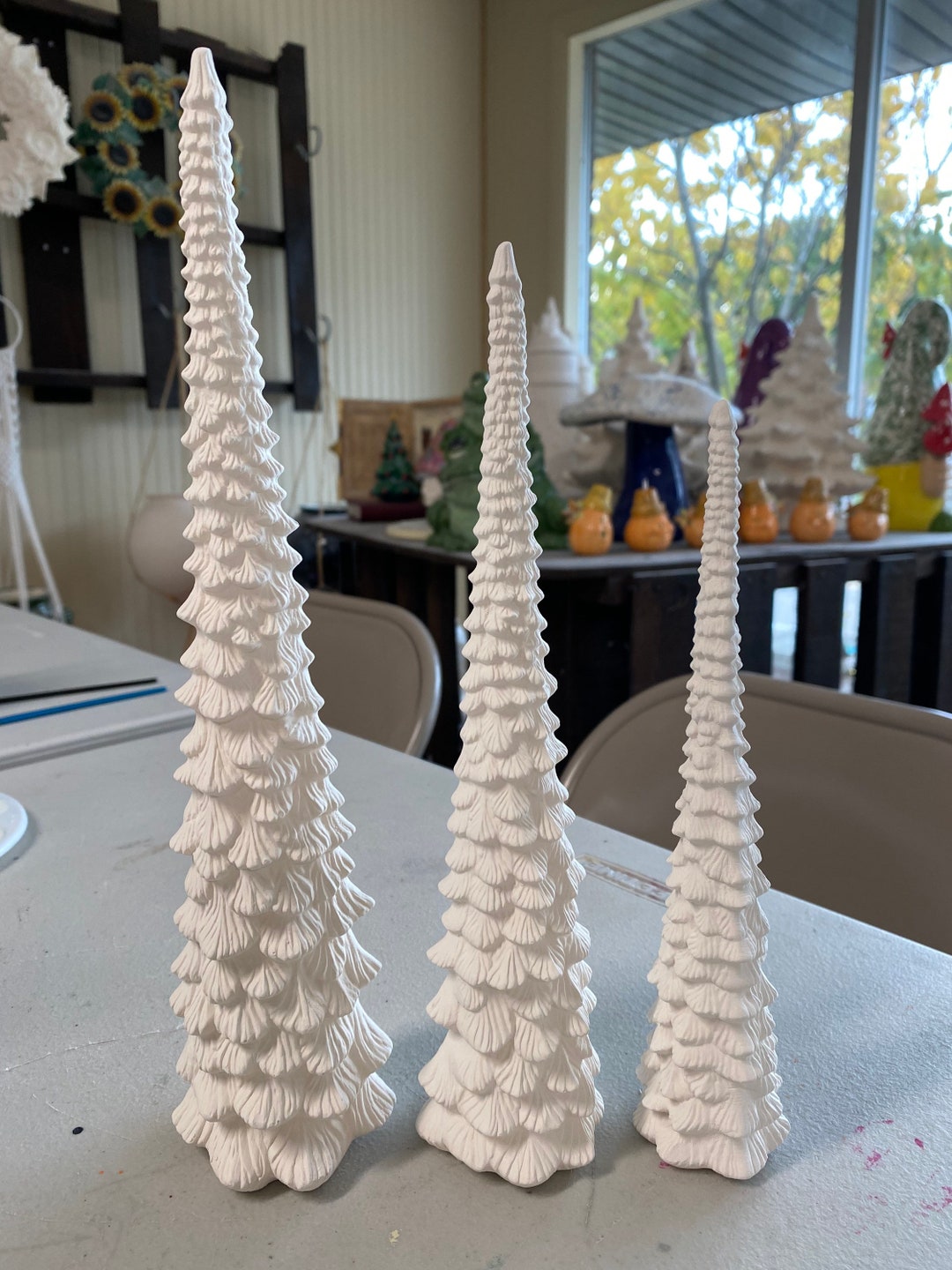 3 Skinny Ceramic Trees - Etsy