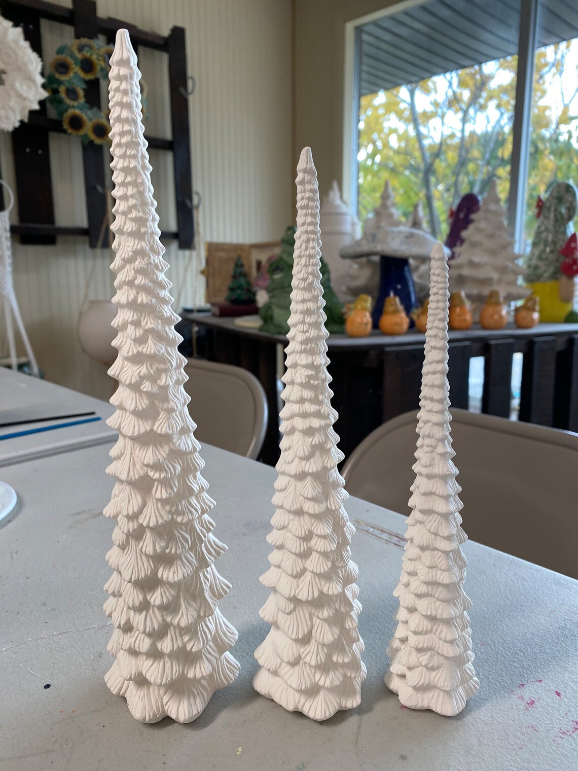 3 Skinny Ceramic Trees - Etsy