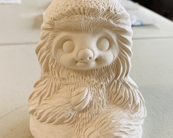 Ceramic Bisque Sloth - Etsy
