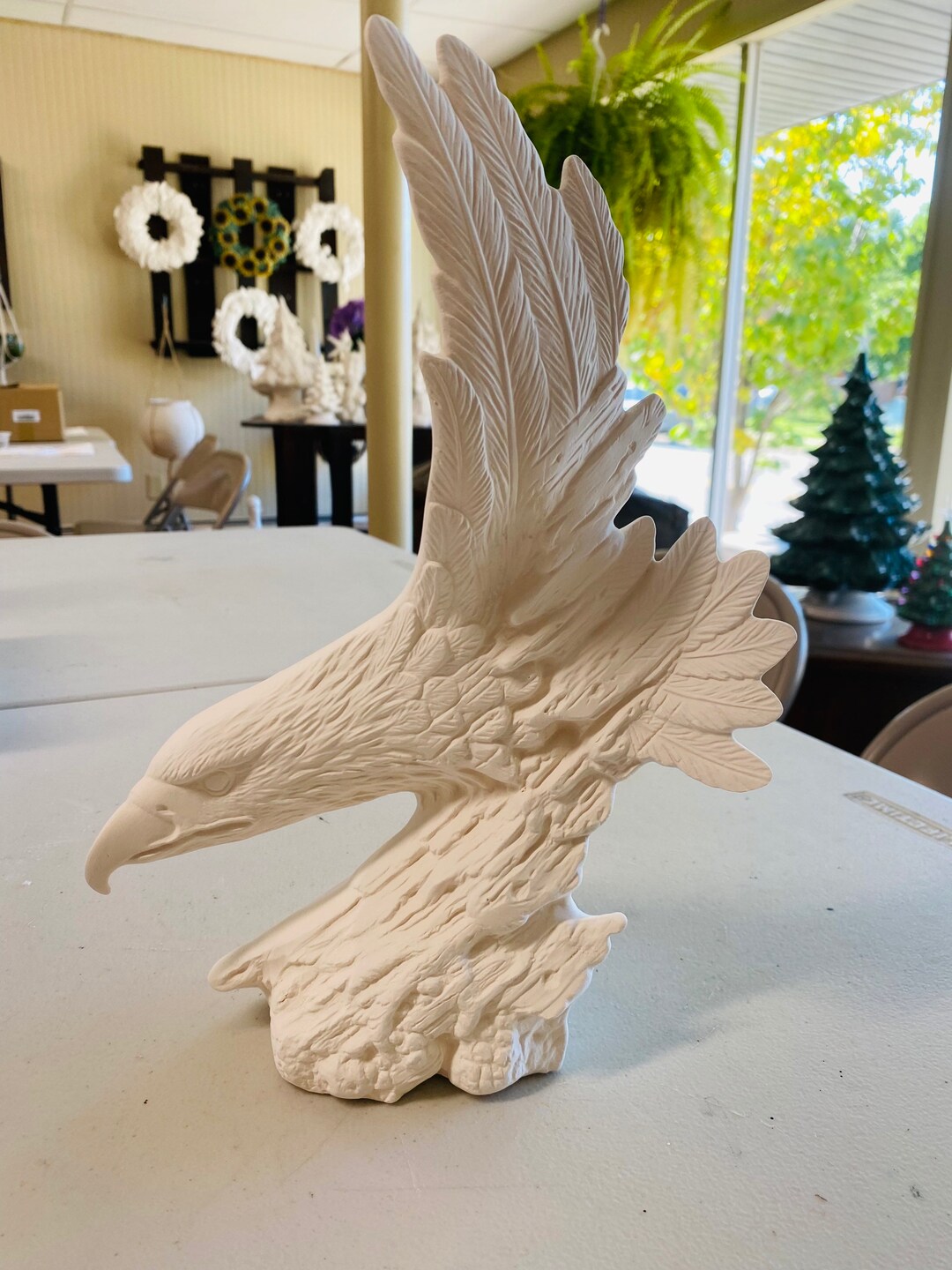 Ceramic Bald Eagle Statue 12” - Etsy