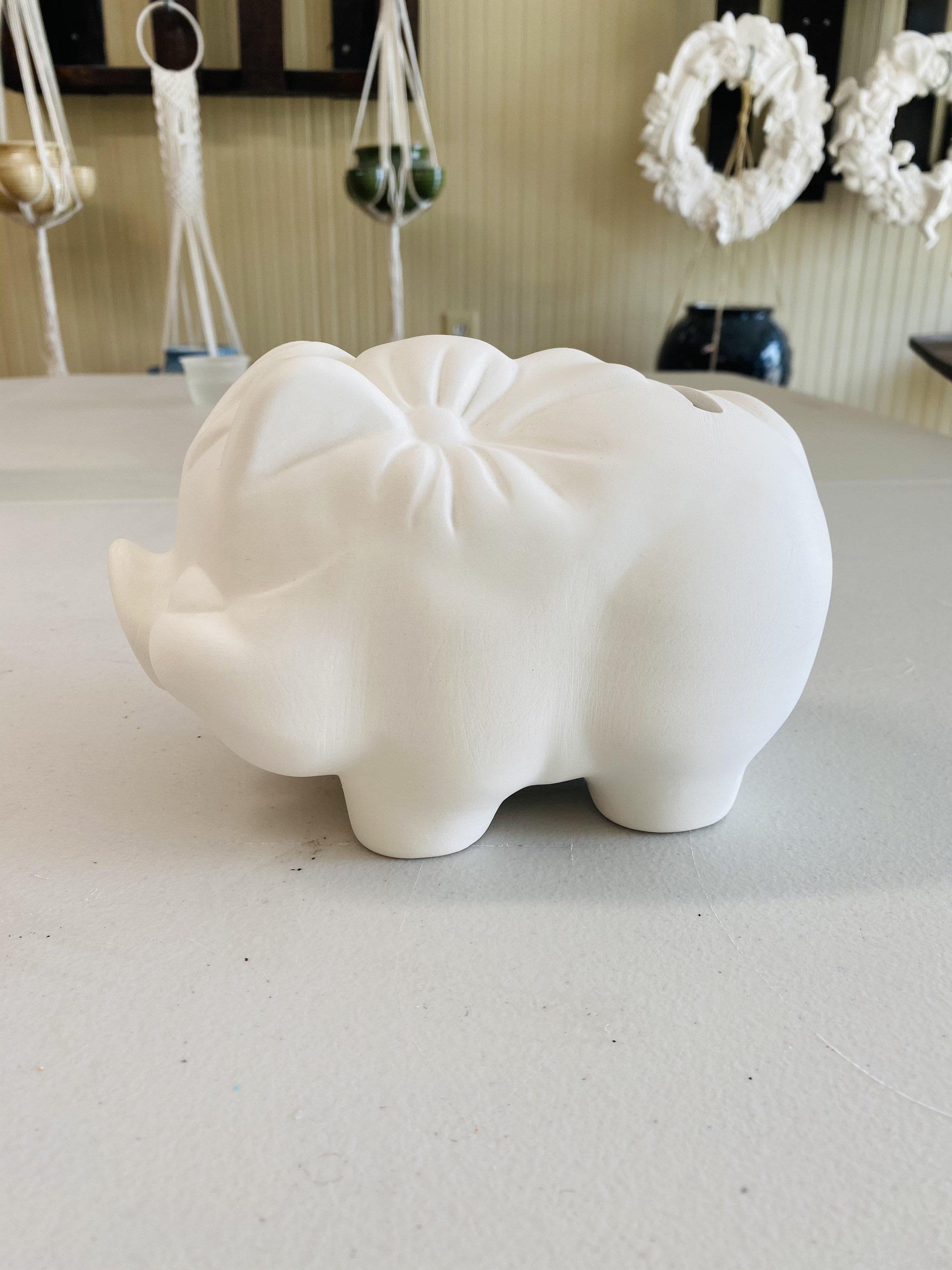 Ceramic Piggy Bank, Ready to Paint 8” - Etsy