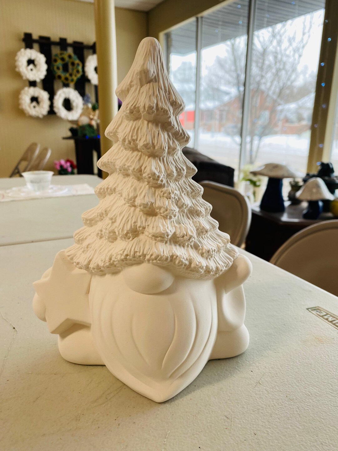 Ceramic Tree Hat Gnome 10” - Etsy