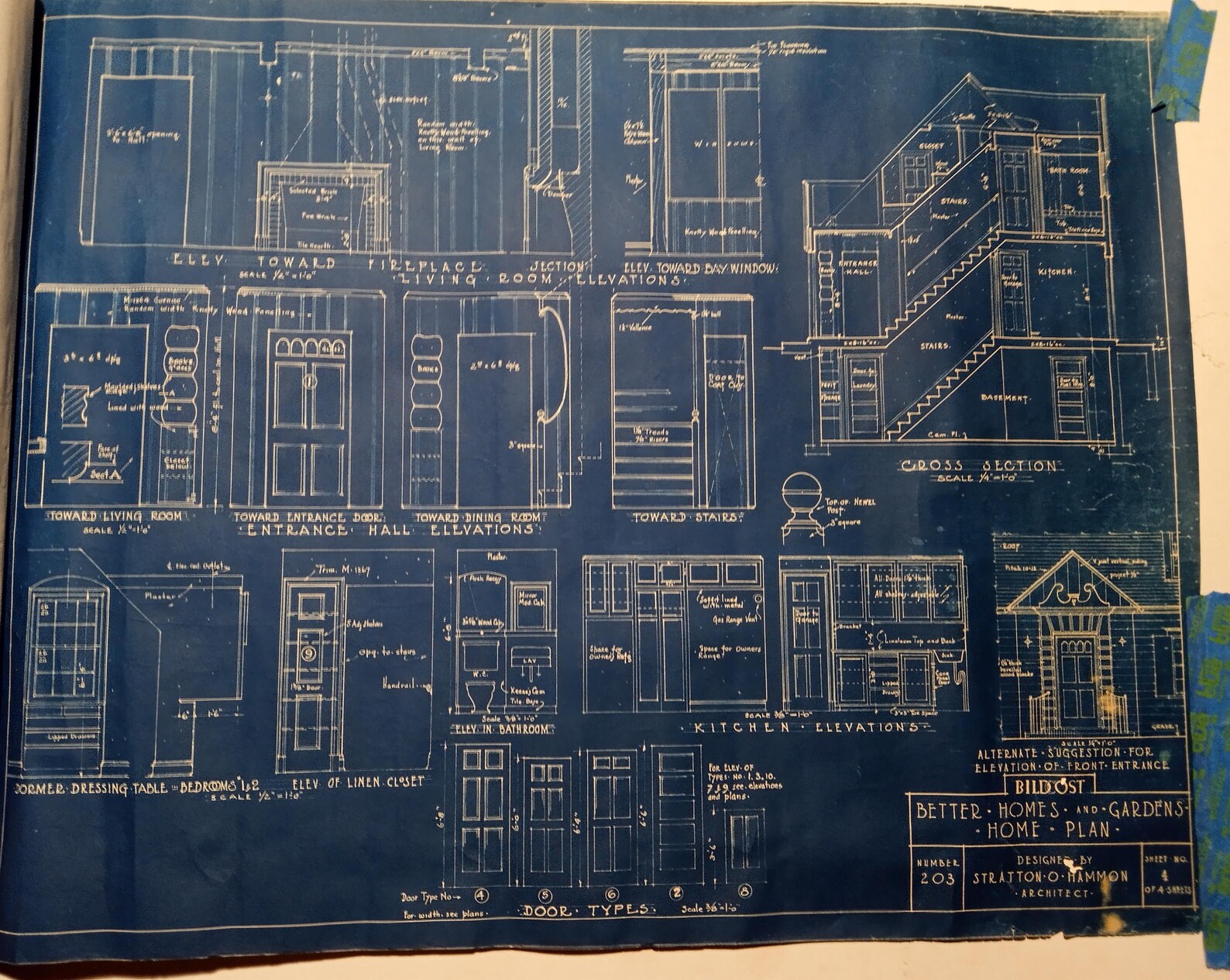 Vintage 1937 Better Homes Bildcost Plan Book Blueprints 702 Stratton ...