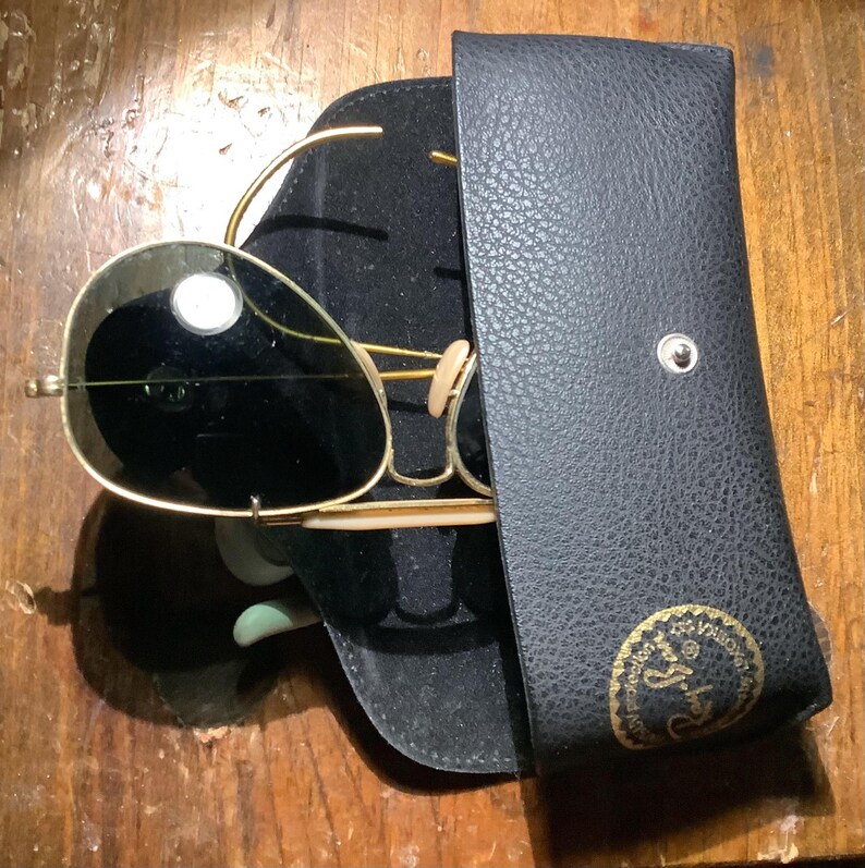 Vintage Gold Ray Ban Wraparound Aviator Sunglasses Bausch Lomb 58/14 W ...