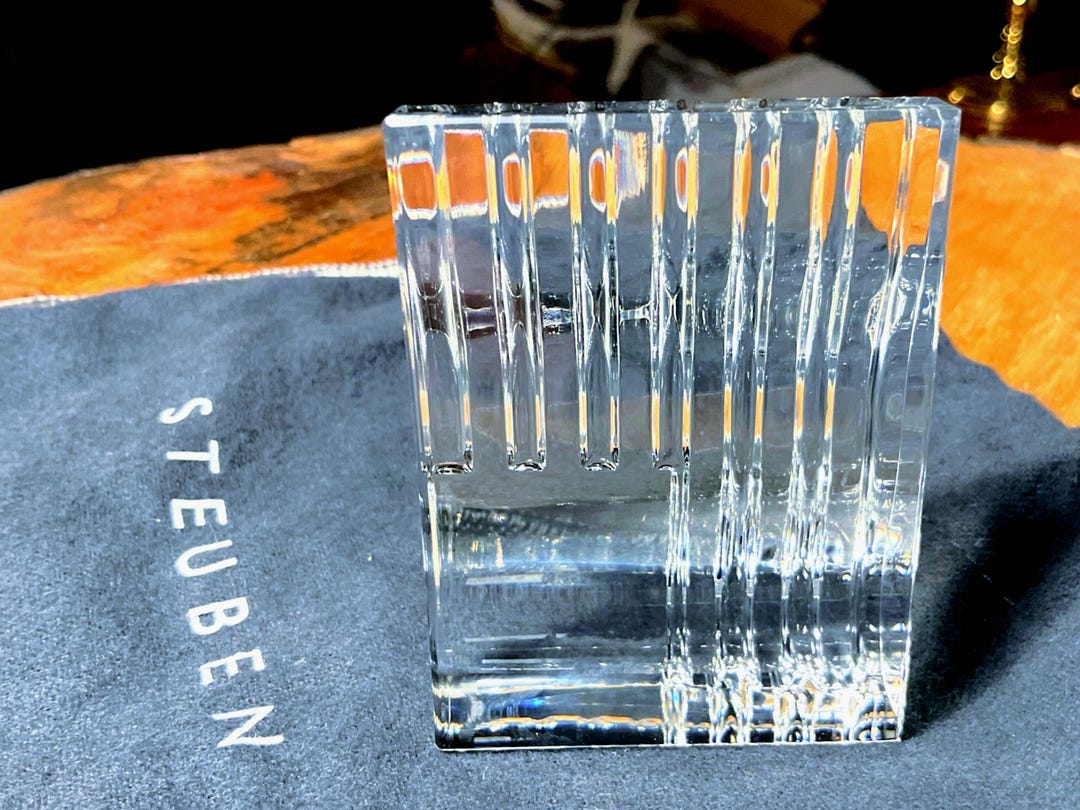 Steuben Glass Paperweight in Box W/card and Envelope - Etsy