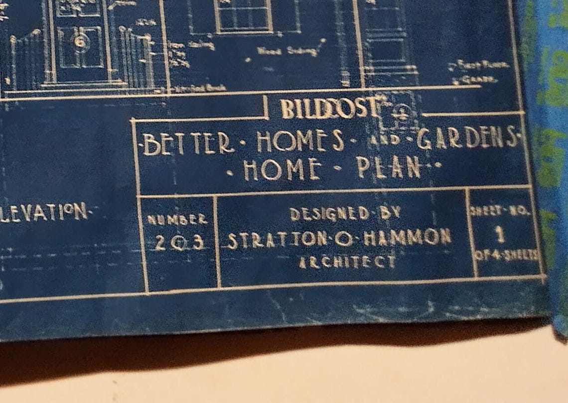 Vintage 1937 Better Homes Bildcost Plan Book Blueprints 702 Stratton ...