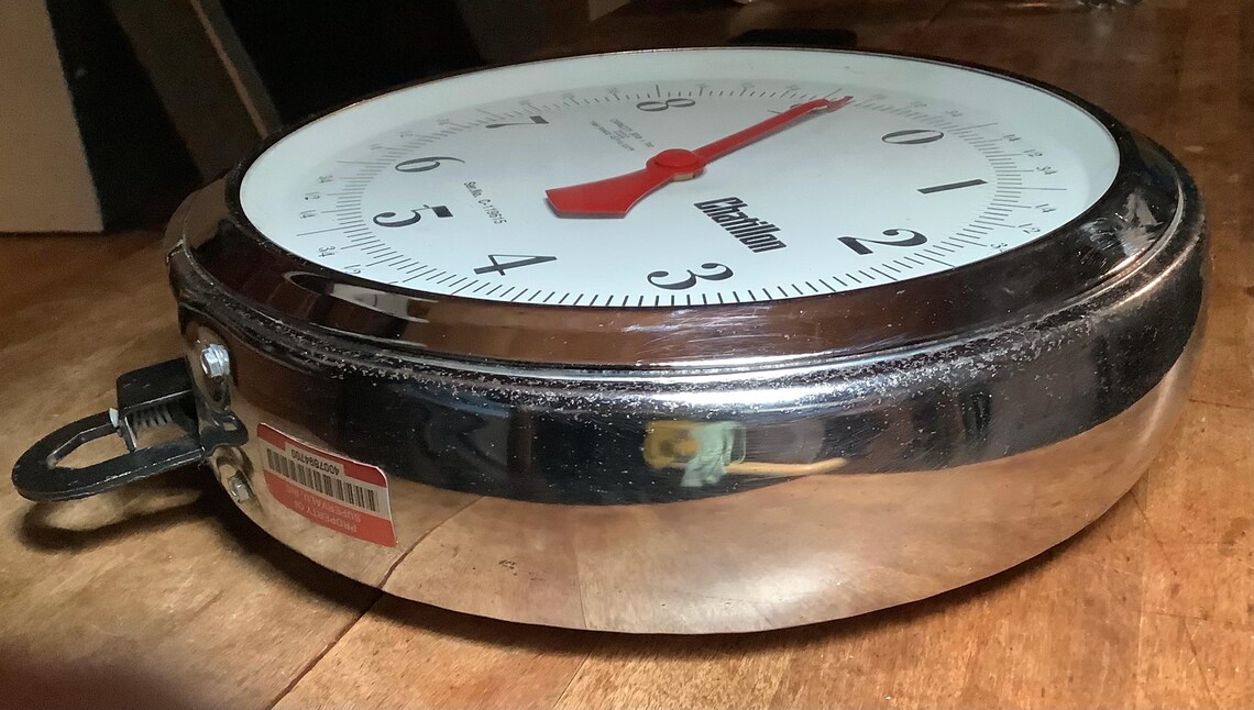 Vintage Clean Two-sided 30 Lb. Chatillon Hanging Grocery Scale Accurate ...