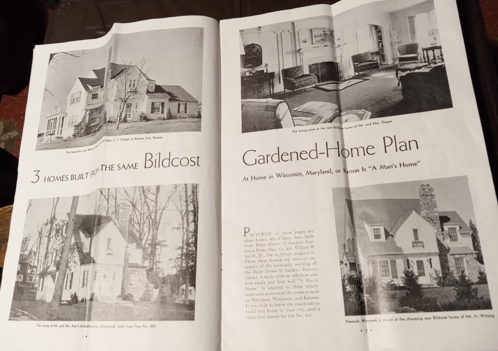 Vintage 1937 Better Homes Bildcost Plan Book Blueprints 702 Stratton ...