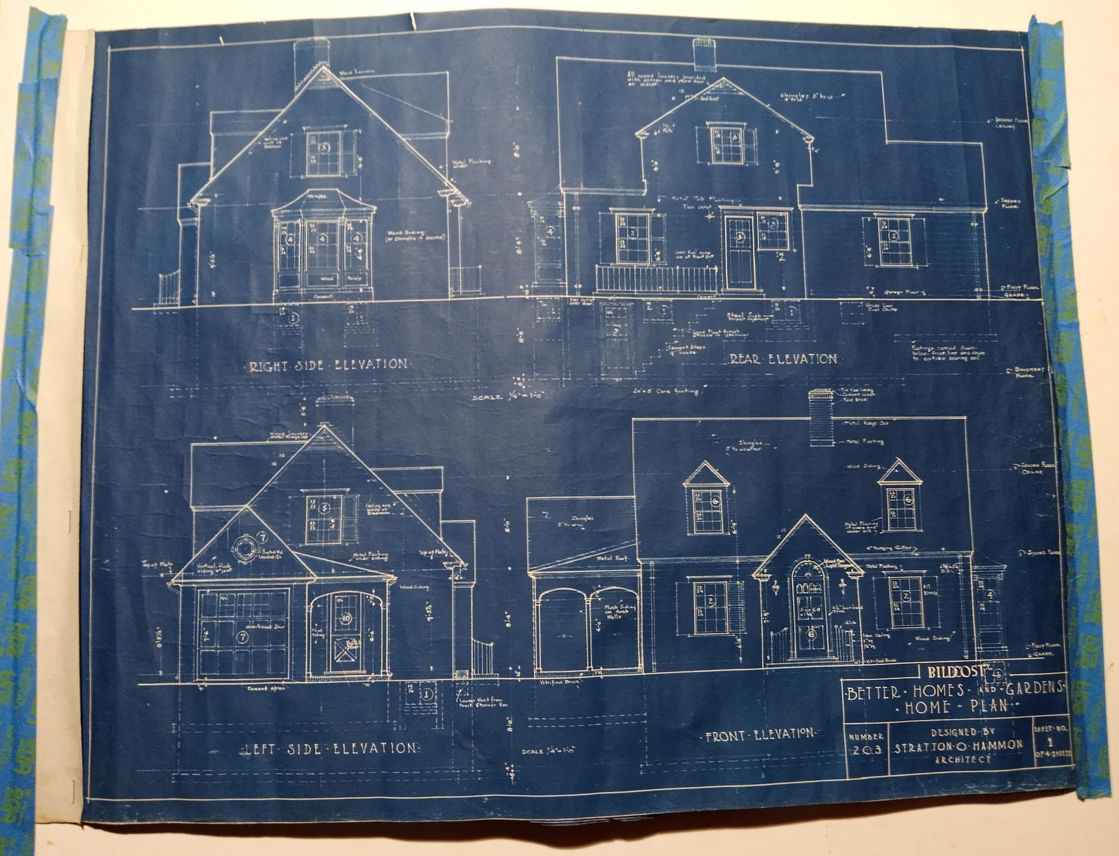 Vintage 1937 Better Homes Bildcost Plan Book Blueprints 702 Stratton ...