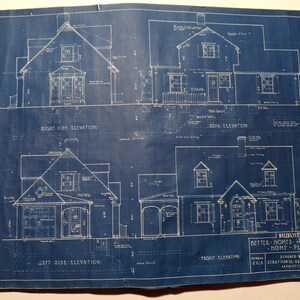 Vintage 1937 Better Homes Bildcost Plan Book Blueprints 702 Stratton ...