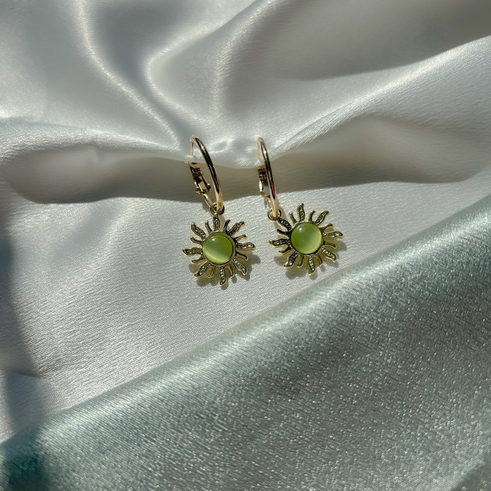 Gold Sun Hoop Earrings, Rapunzel Sun Earrings, Tangled Sun Earrings, Hoop Earrings With Sun ...